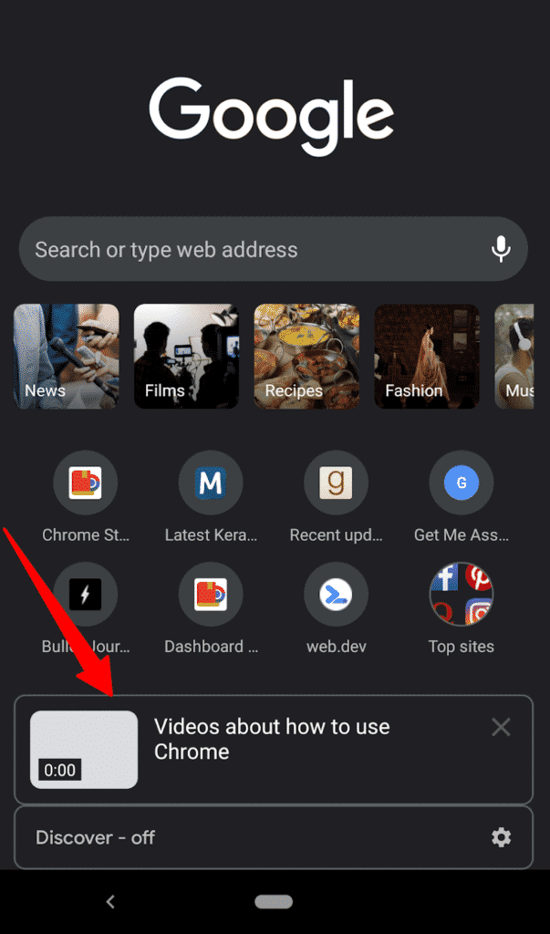 First Look - Video Tutorial in Chrome (Android) - Chrome Story