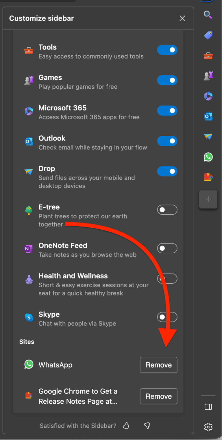 How To Customize Microsoft Edge Sidebar Chrome Story